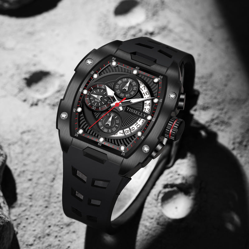 Luminous Waterproof Curved Screen Watch Barrel-shaped Quartz Watch – Shapy